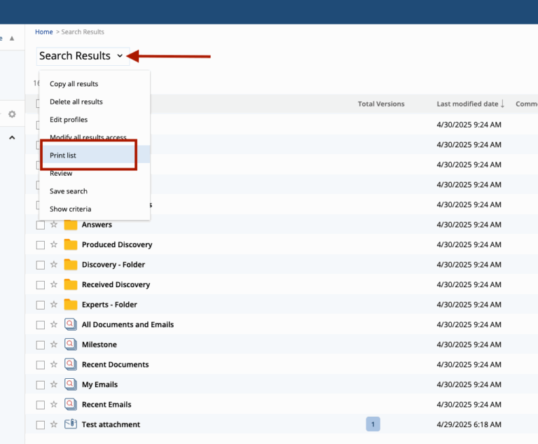 Create an Excel Report of your search results in NetDocuments | Optiable